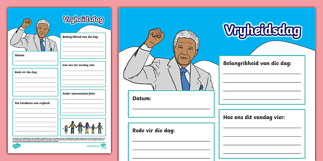 Vryheidsdag Feitelêer Templaat (teacher made) - Twinkl