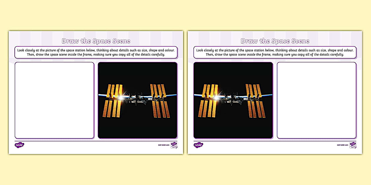 Draw the Space Scene Worksheet