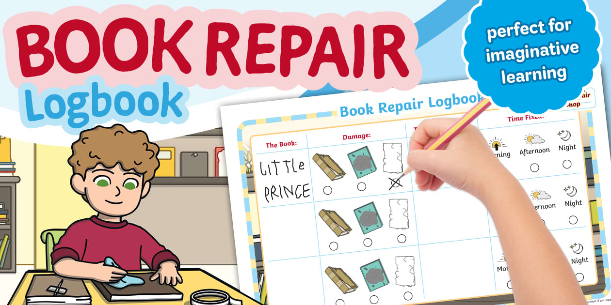 Book Repair Logbook - Children's Activity Sheet