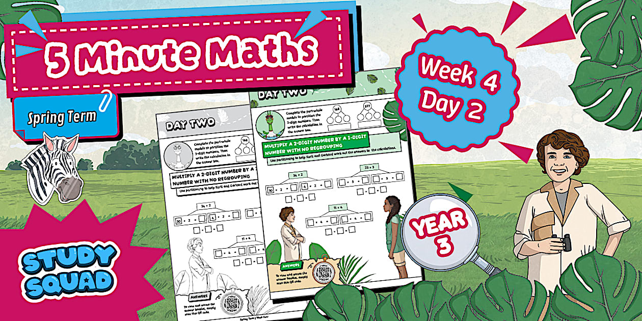 👉 Study Squad 5 Minute Maths - Year 3 Spring - Week 4 Day 2
