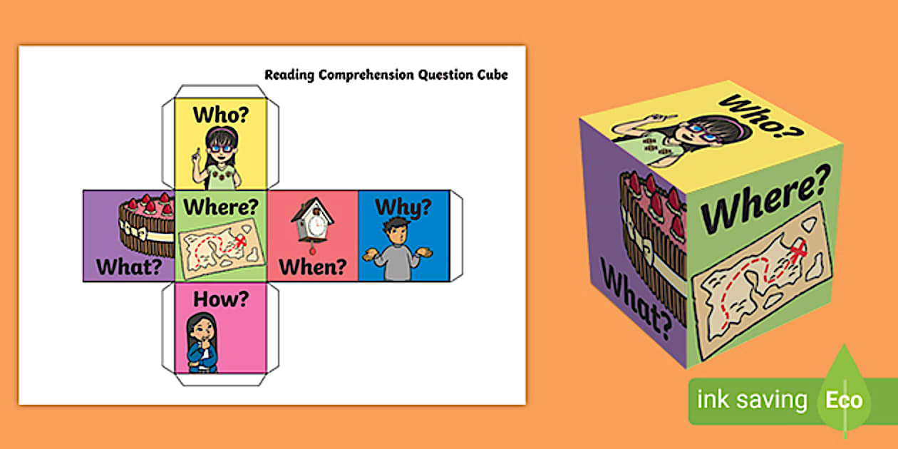 Comprehension Question Cube (teacher made) - Twinkl
