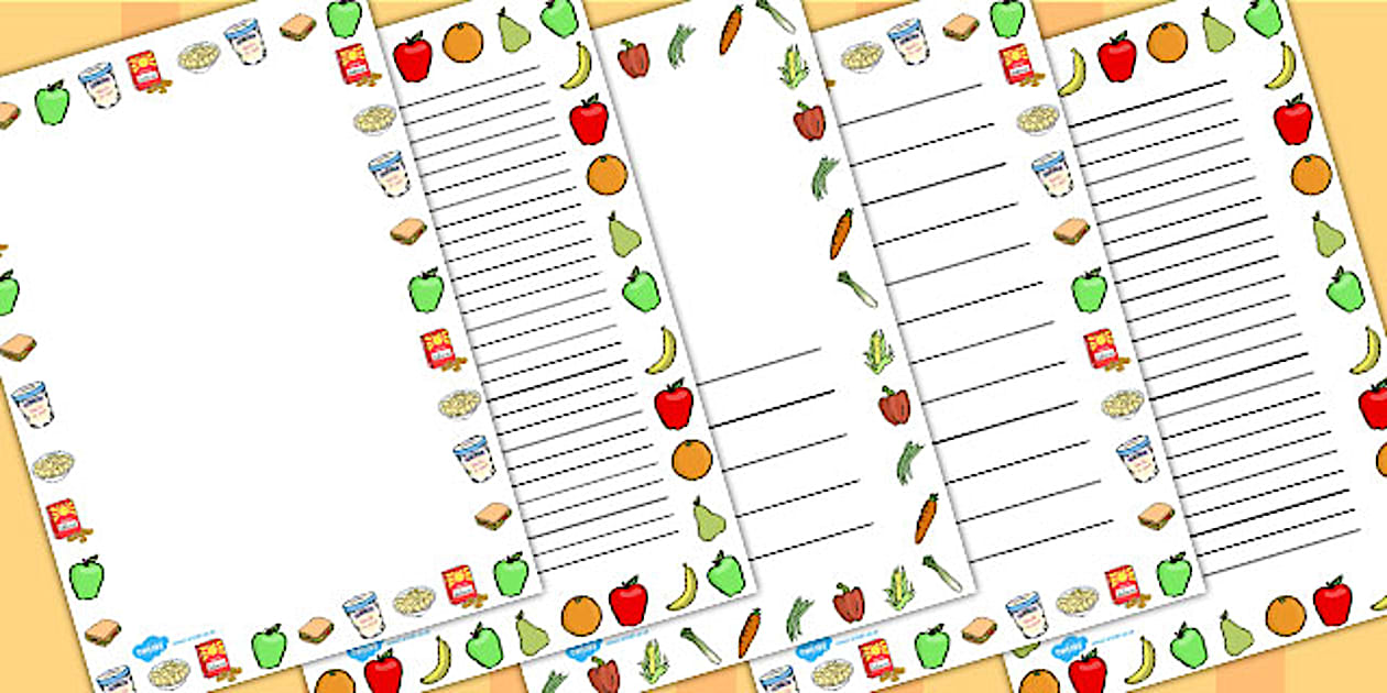 Editable National School Meals Week Page Borders - Twinkl