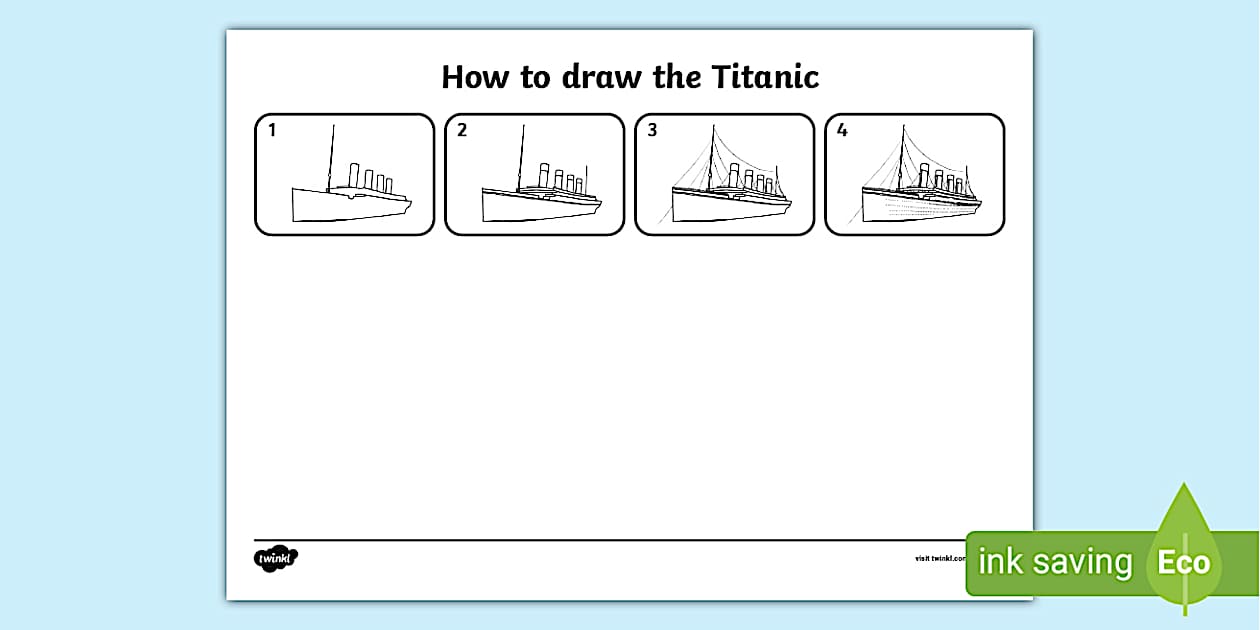 How to Draw the Titanic Activity | Twinkl Drawing Resources