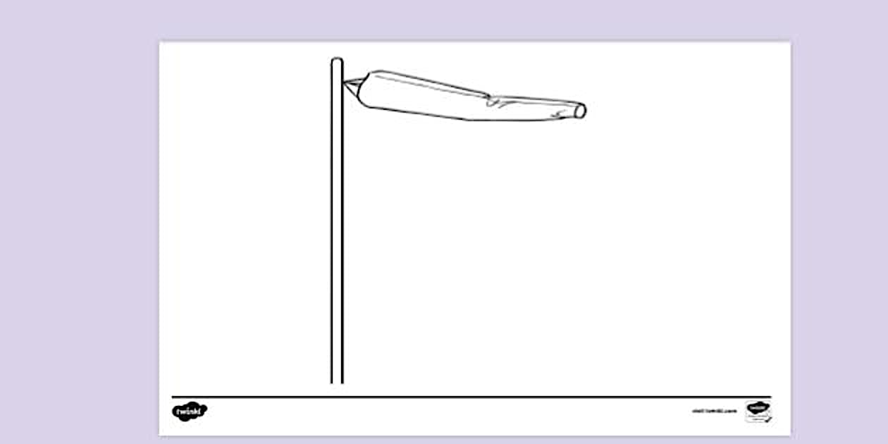 Orange Windsock Colouring | Colouring Sheets (teacher made)