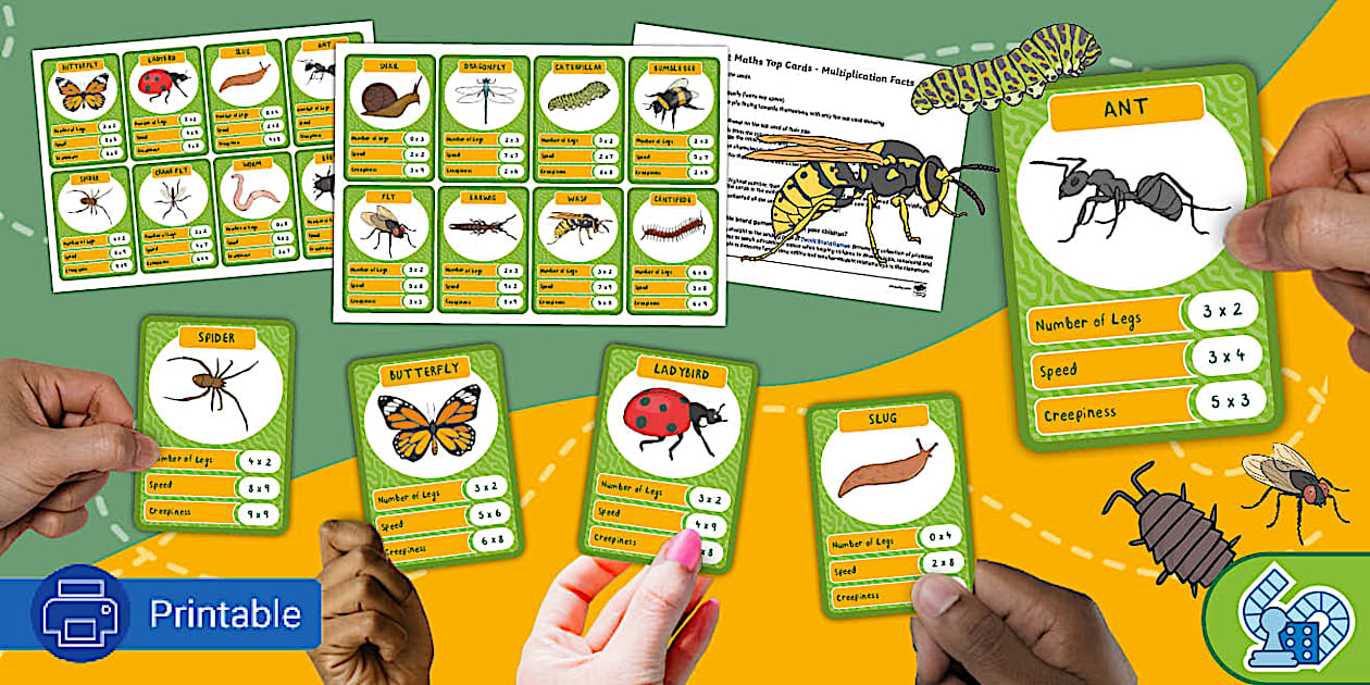 Multiplication Facts Top Card Game (teacher made) - Twinkl