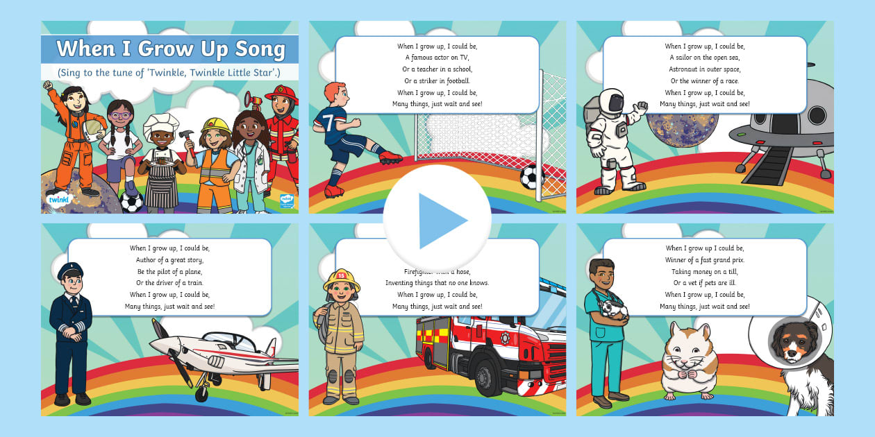EYFS When I Grow Up Song PowerPoint | Easy Download - Twinkl