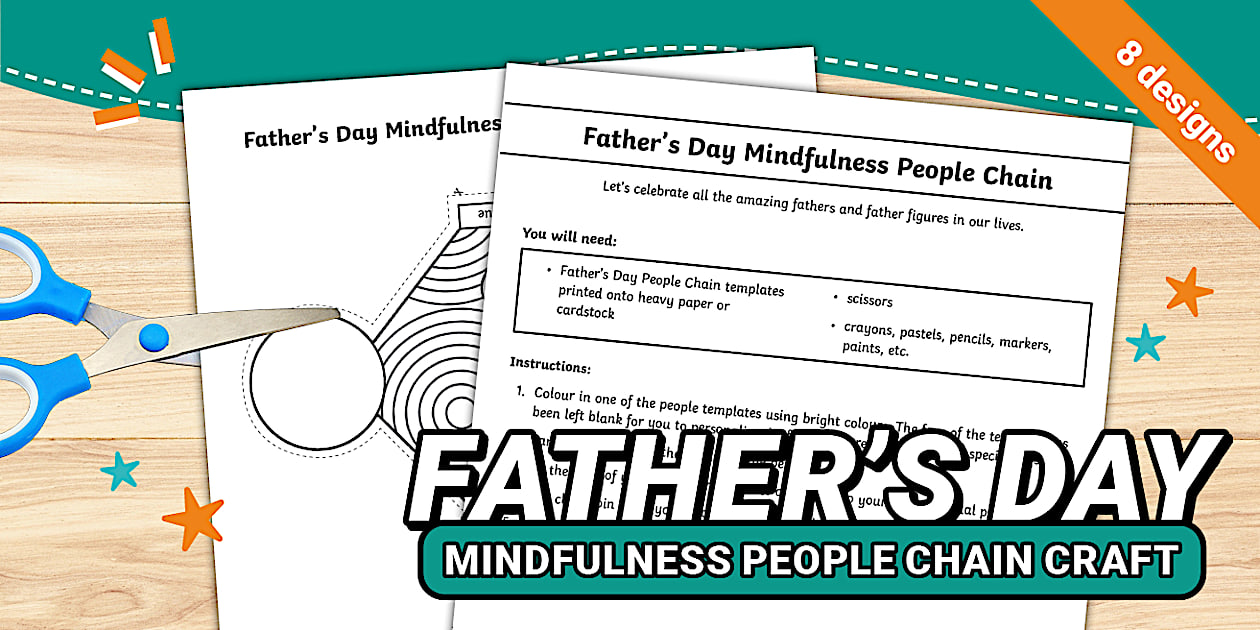 Father's Day Mindfulness People Chain Craft
