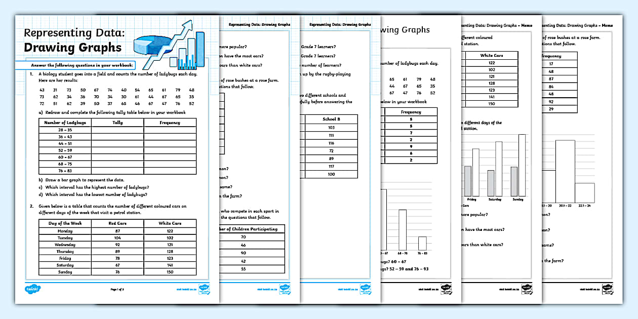 Representing Data: Drawing Graphs - Activity Sheet - Twinkl