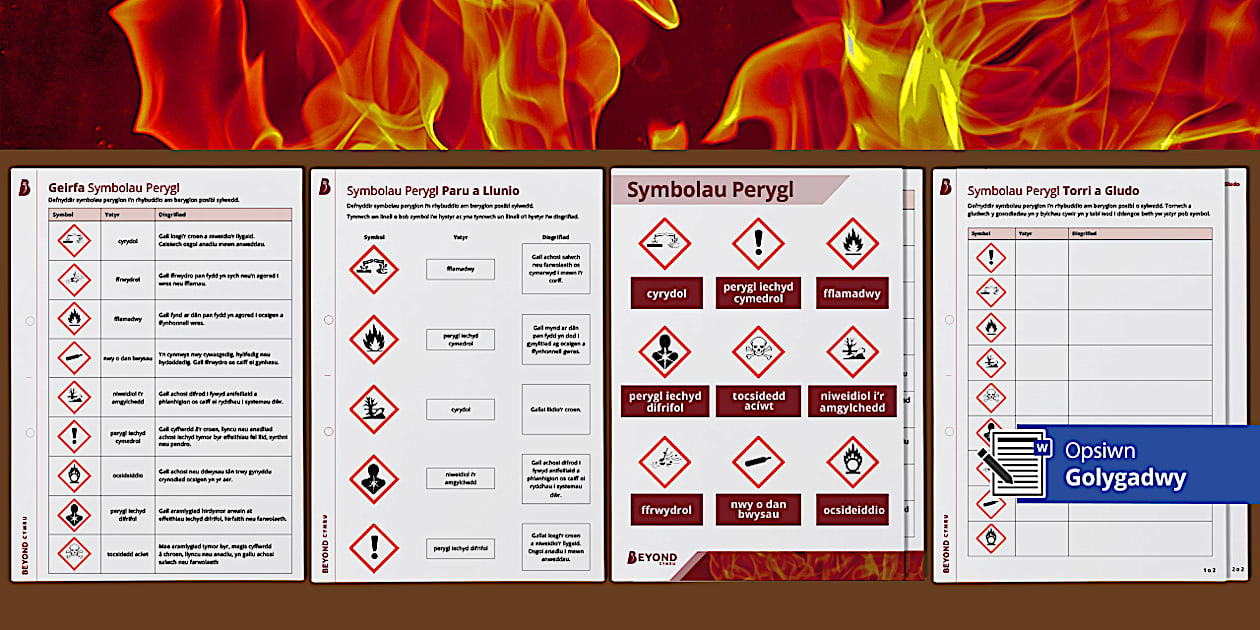 Pecyn Adnoddau Symbolau Peryglon (teacher made) - Twinkl