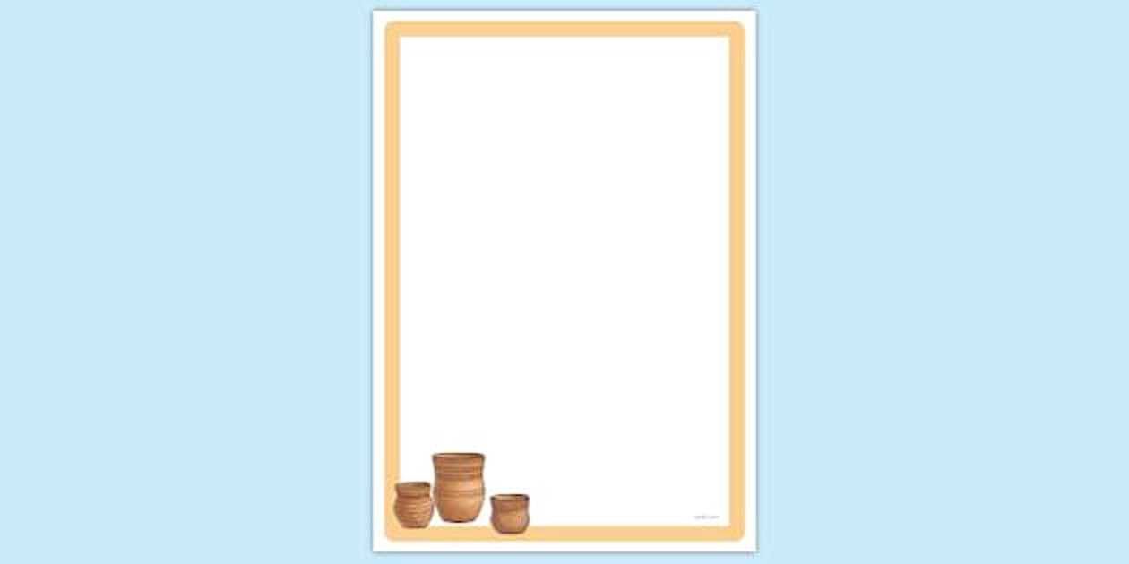 Simple Blank Pottery Page Border | Twinkl Page Borders