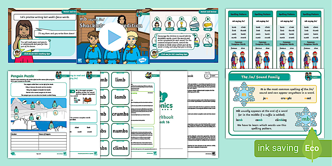 Level 6 Week 16 Lesson 1 - ‘mb’ saying /m/ - Twinkl