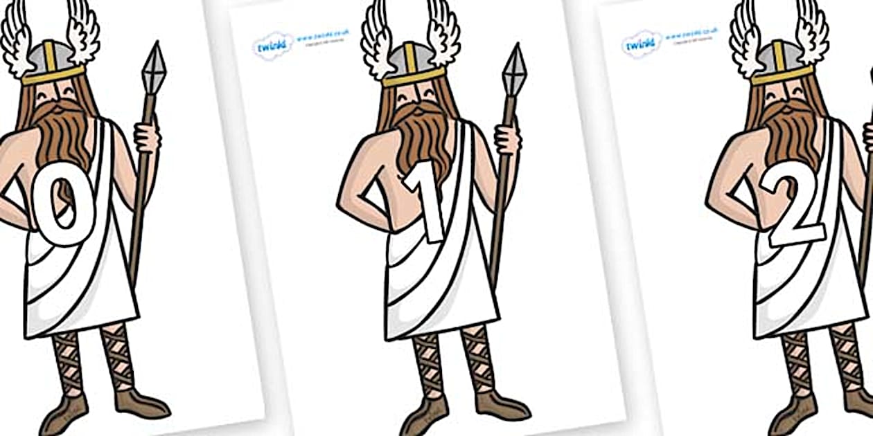 Numbers 0-50 on Viking Gods (teacher made) - Twinkl