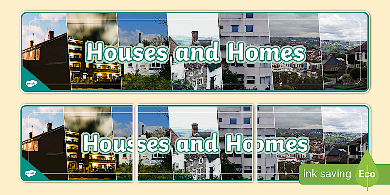KS1 Houses and Homes Photo Display Banner (teacher made)