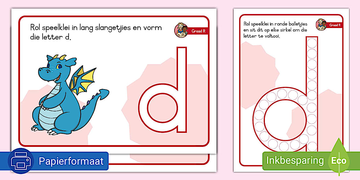 Graad R Klanke Speelkleimatte d (teacher made) - Twinkl