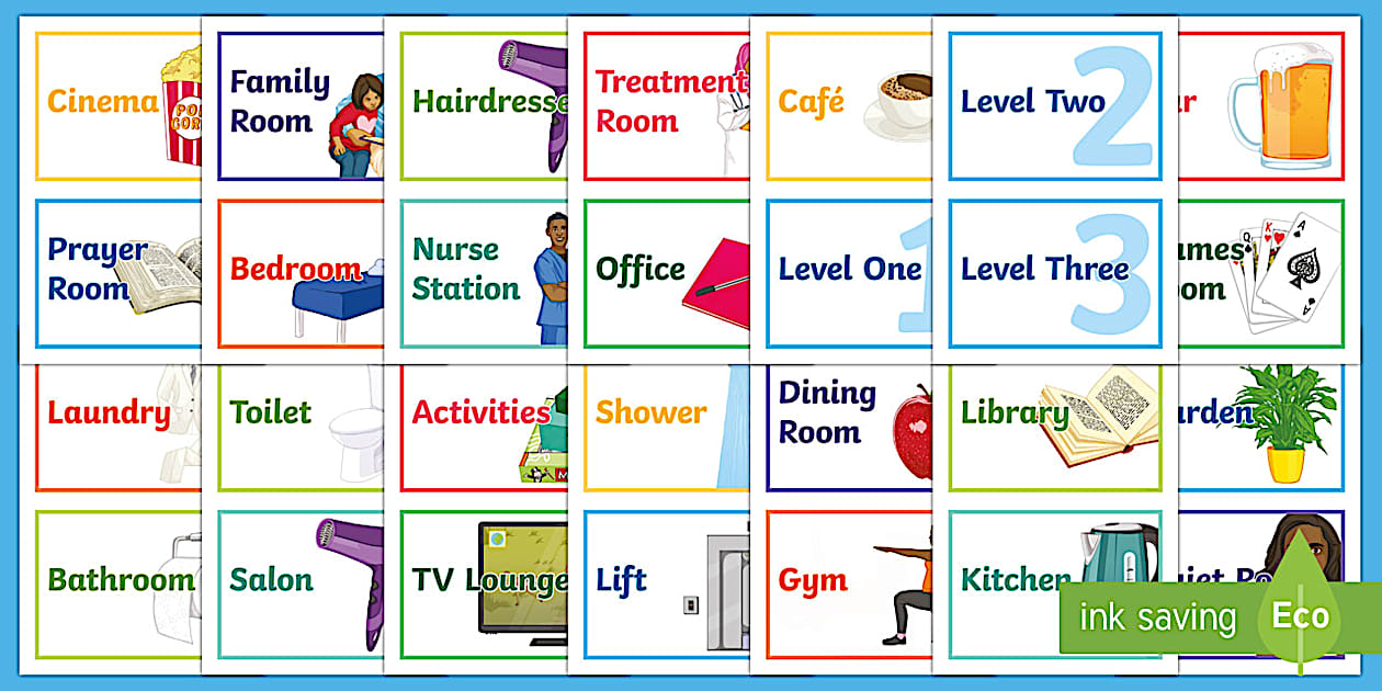 Care Home Area Signs and Labels (teacher made) - Twinkl
