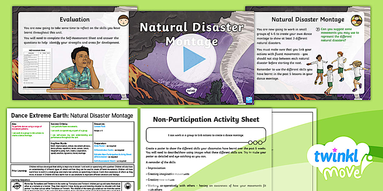 Twinkl Move - Year 3 Dance: Extreme Earth Lesson 6 - Natural Disaster ...