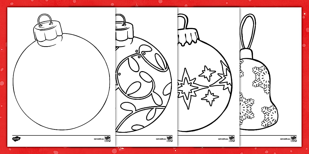 Christmas Ornaments Coloring Sheets | Holiday Resources