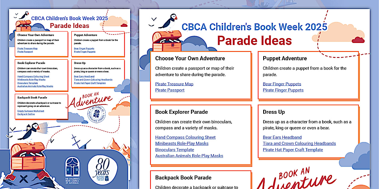 CBCA Children's Book Week Parade-Ideas Activity Sheet