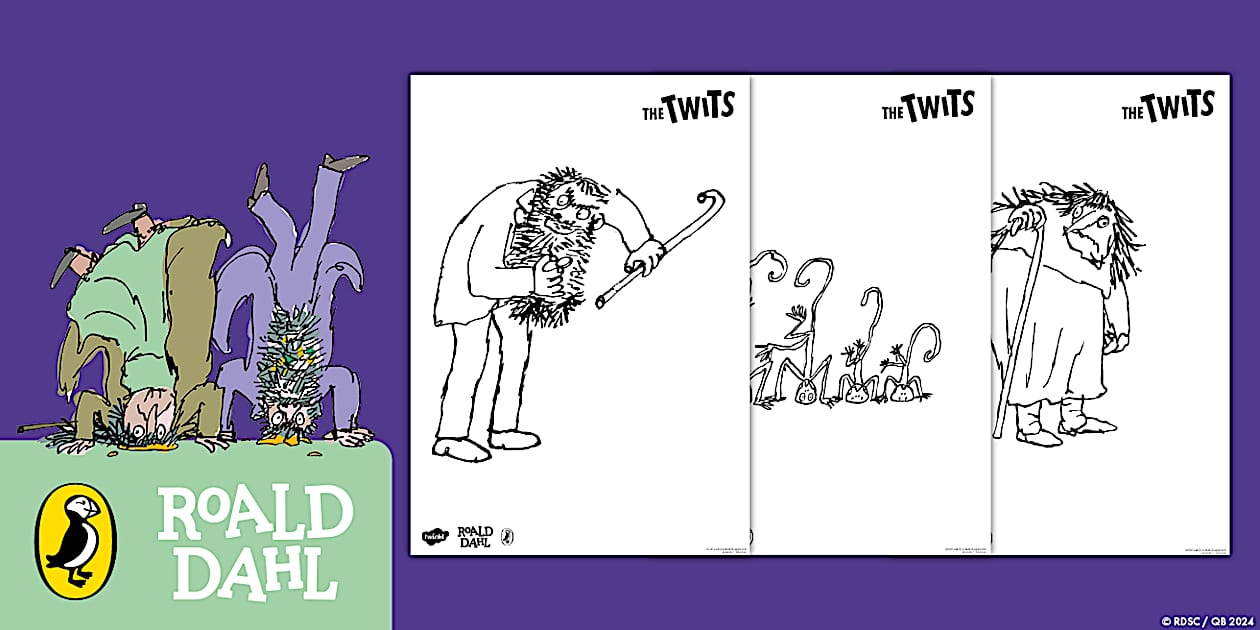 FREE! - The Twits: Colouring Sheets (teacher made) - Twinkl