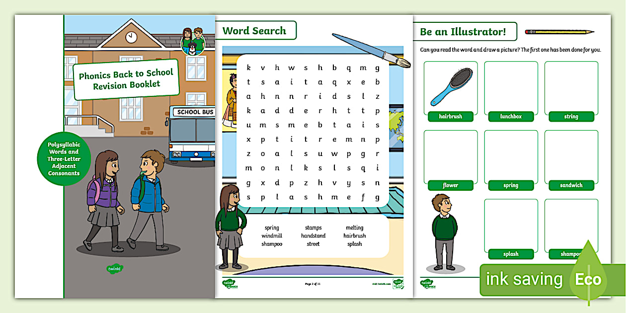 Back to School Phonics Level 4 Revision Booklet - Twinkl