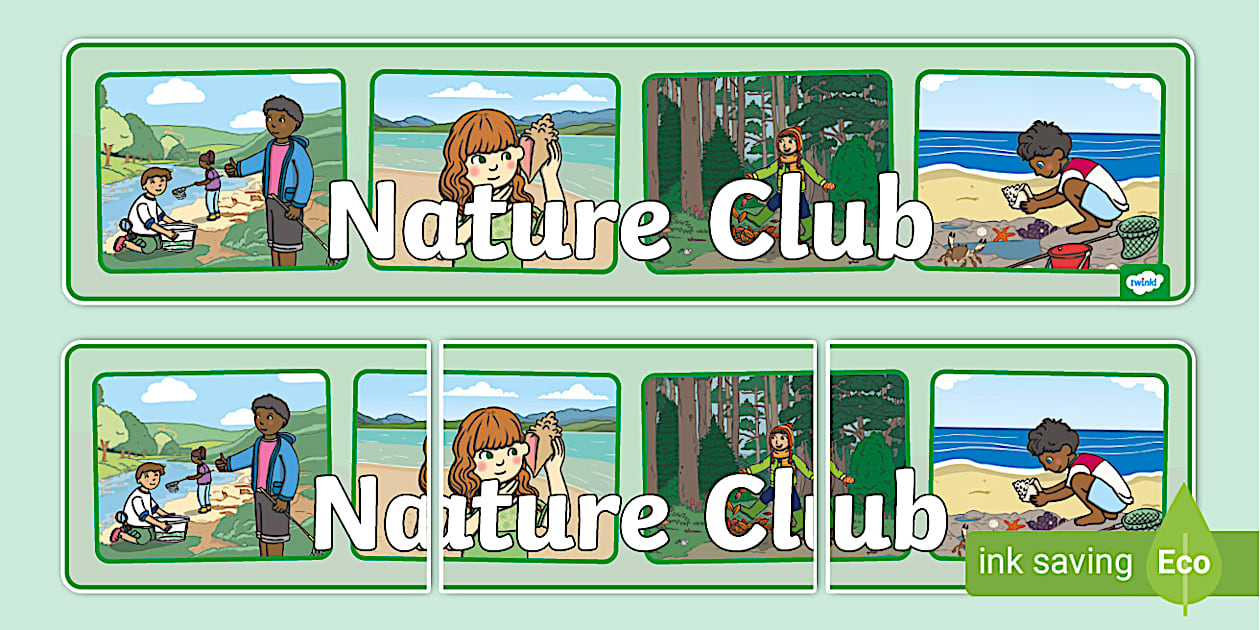 Nature Club Display Banner, Nature Banner, Forest School