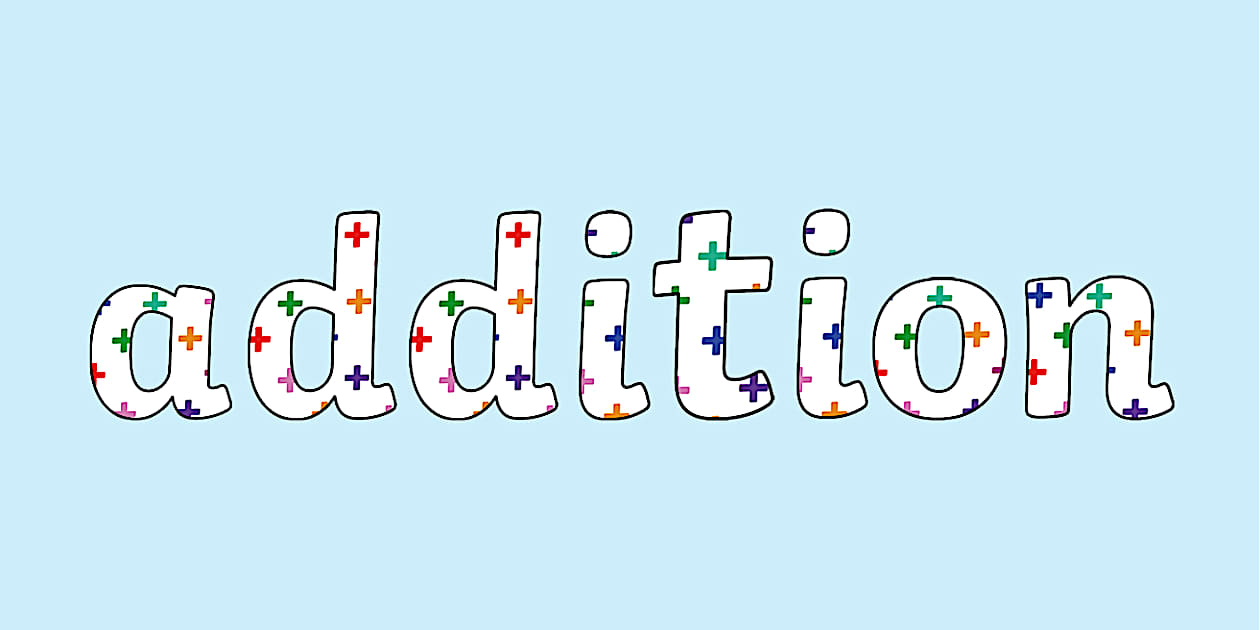 Addition Themed Size Editable Display Lettering - Twinkl