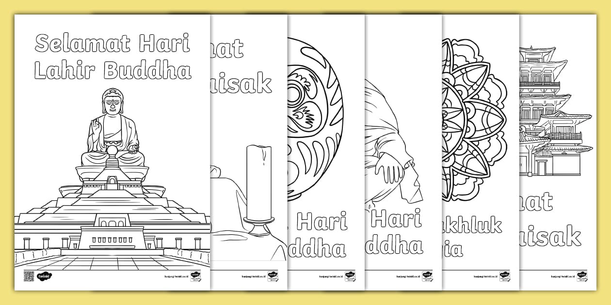 Lembar Mewarnai Memperingati Hari Waisak (professor feito)