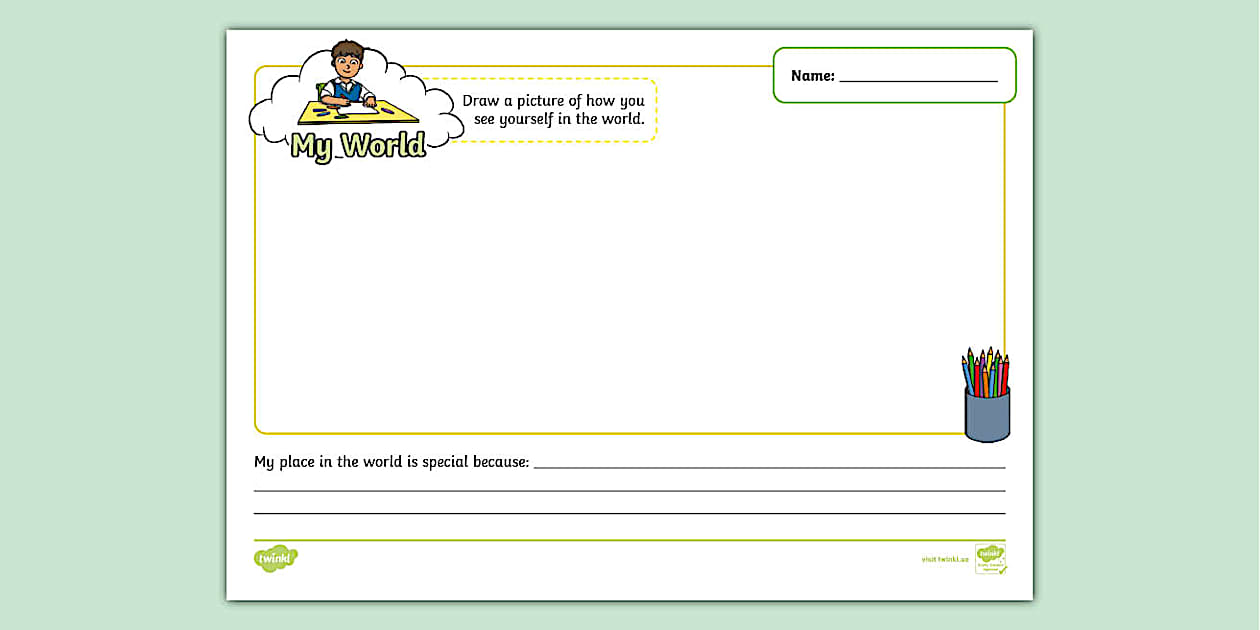 My World Drawing Activity | Twinkl | Art and Drawing | KS1