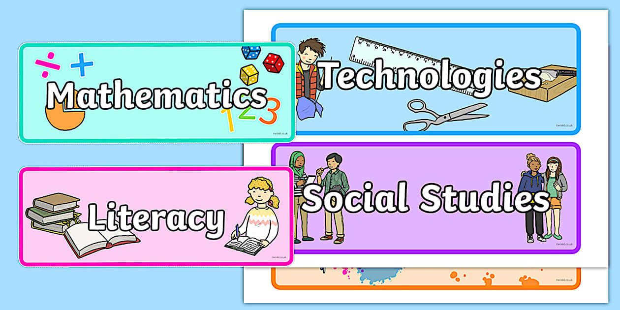 Editable Curriculum for Excellence Subject Labels - Twinkl