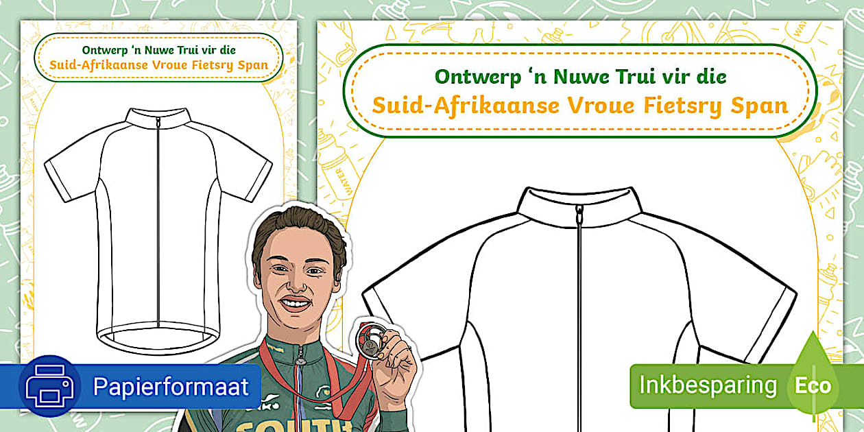 Ontwerp 'n nuwe trui vir die S.A. Vroue Fietsry Span