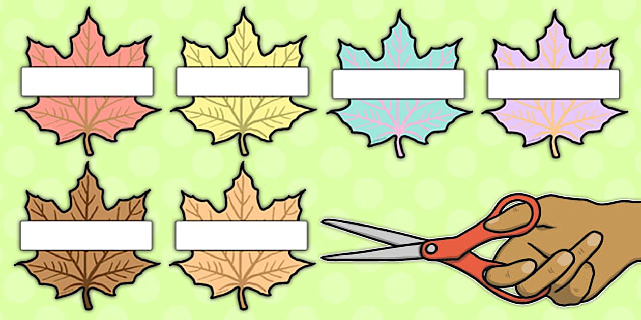 Black and White Editable Leaves Neutral Colours - Twinkl