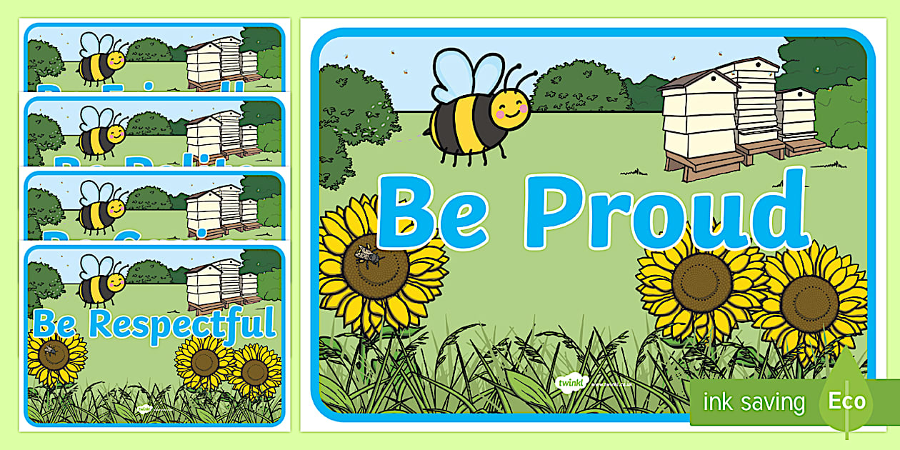 Busy Bee Inspirational Display Posters (teacher made)