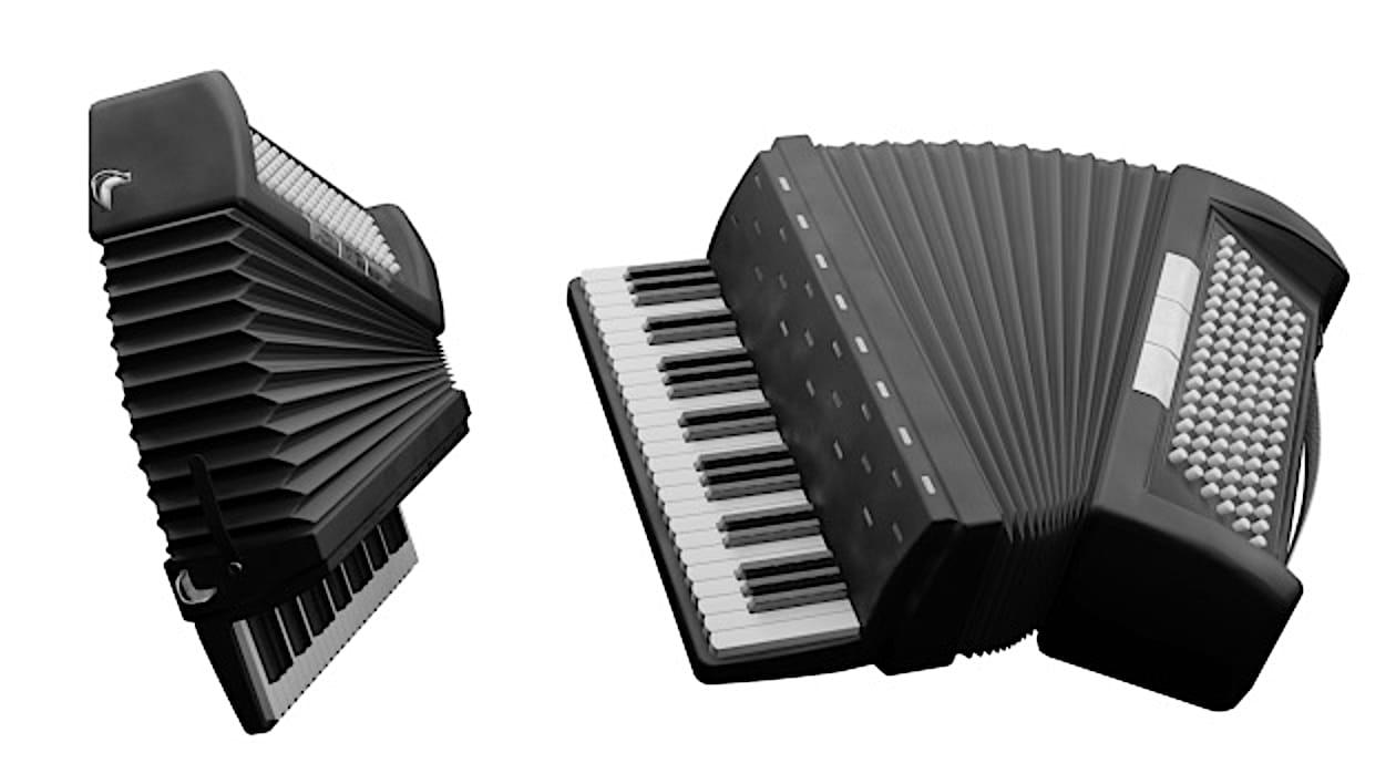 3D Models: Music - Accordion (teacher made) - Twinkl