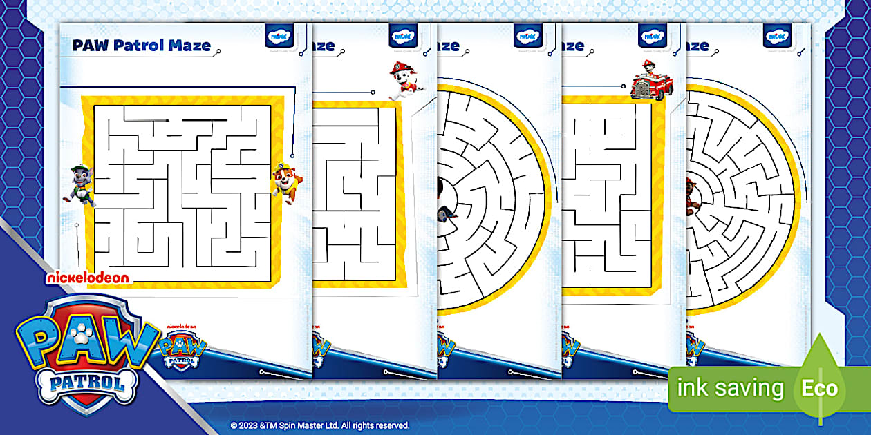 FREE! - PAW Patrol Activity Sheets | PAW Patrol Maze Printable