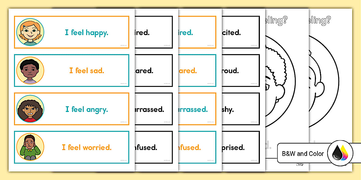 Feelings and Emotions Worksheets Printable | Twinkl USA