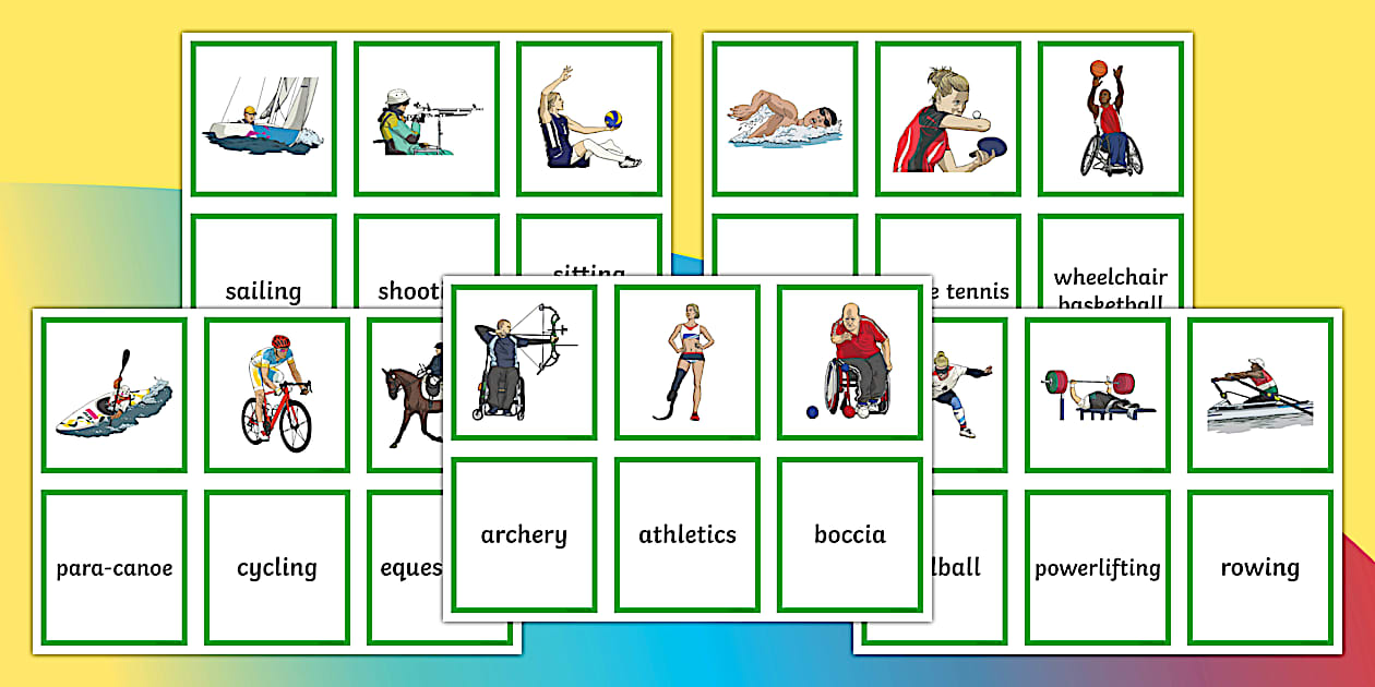 Paralympics Sports Matching Cards (Teacher-Made) - Twinkl