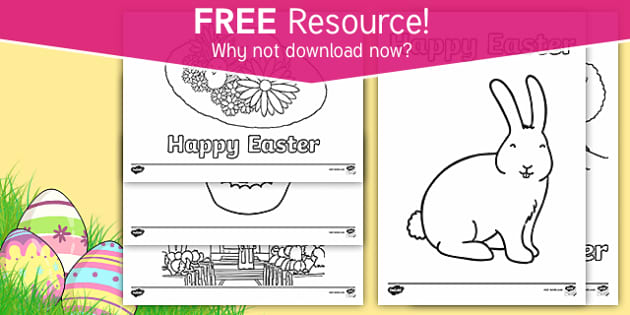 Happy Easter Colouring Pictures | Primary resources | KS1