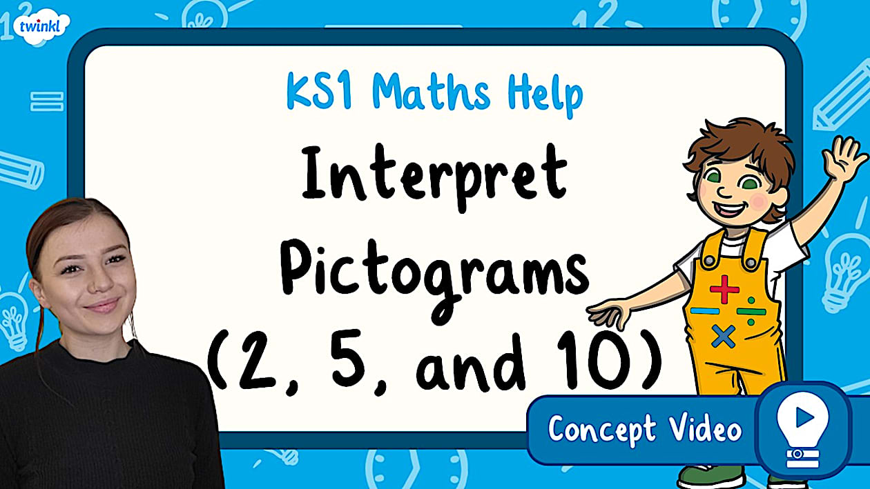 👉 Interpret Pictograms (2, 5 and 10) | KS1 Maths Concept Video