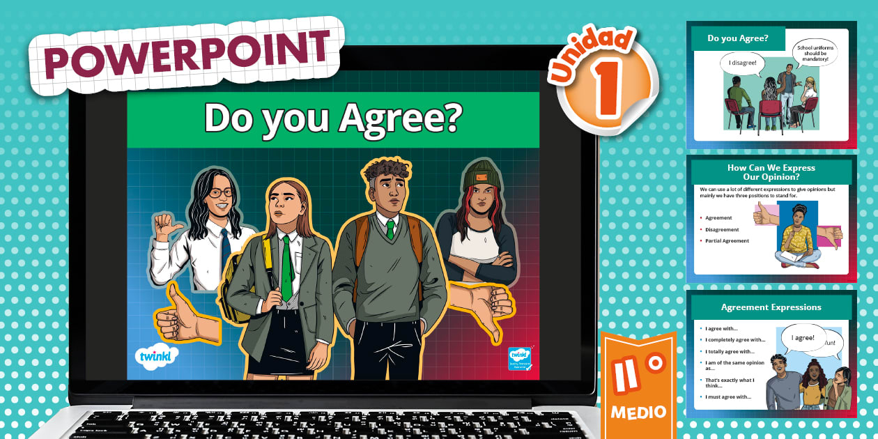 PowerPoint | Opinar en Inglés | II° Medio | Unidad 1 | PPT