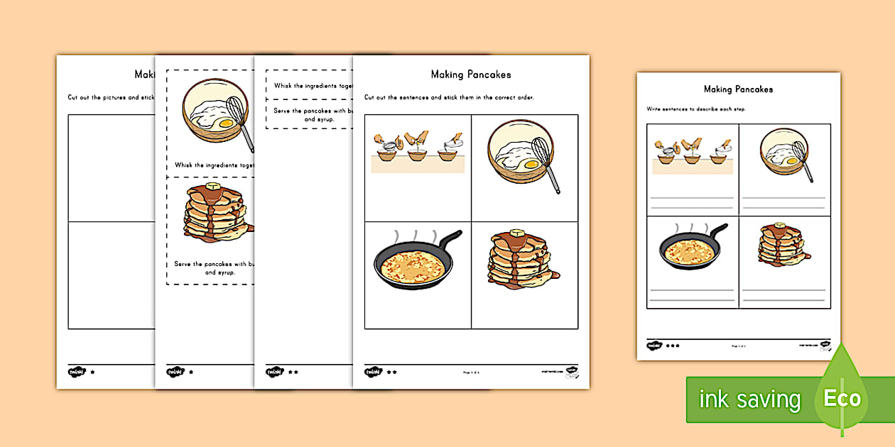 Pancake Recipe Instructions - Twinkl