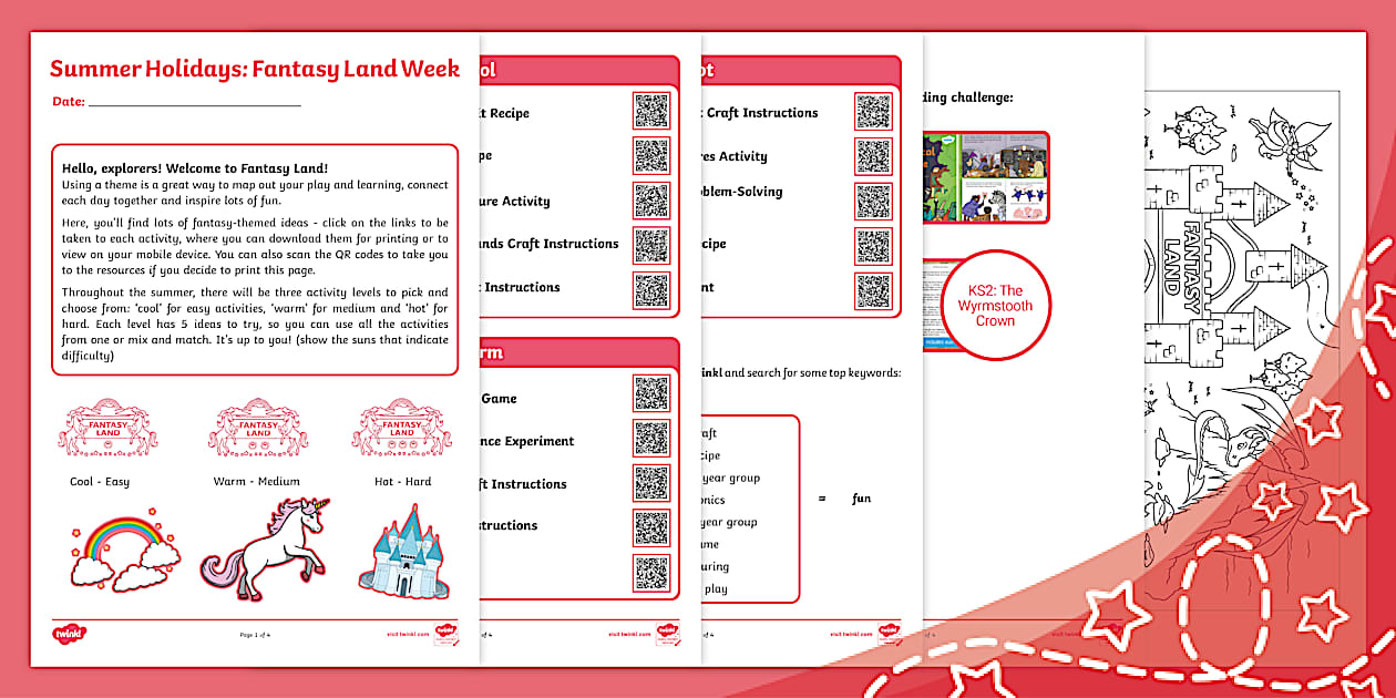 Fantasy Land Week Checklist (professor feito) - Twinkl