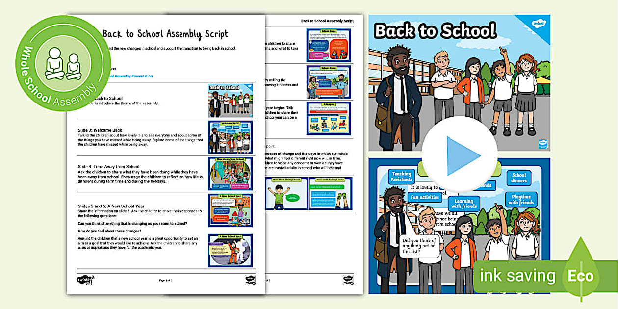 KS2 Back to School Assembly Pack (teacher made) - Twinkl