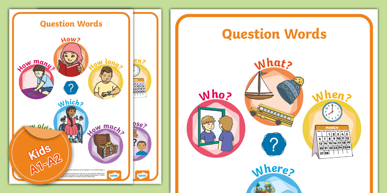 ESL Question Words Poster (teacher made) - Twinkl ESL Question Words Poster (teacher made) - Twinkl