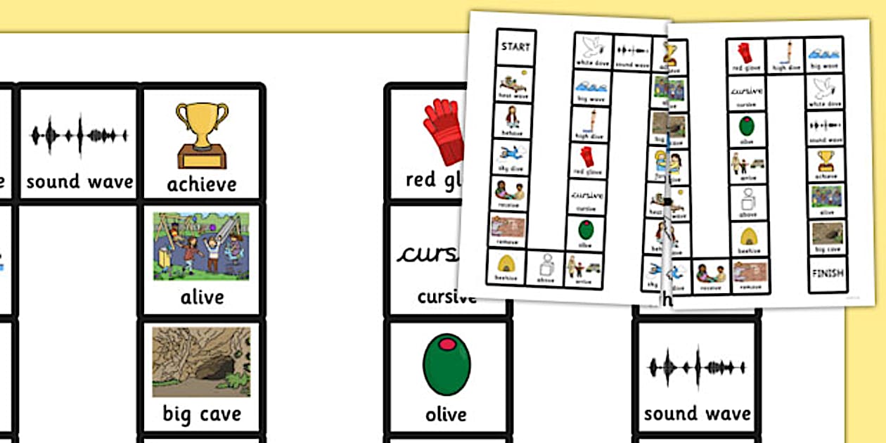 Two Syllable Final 'V' Sound Board Game (teacher made)