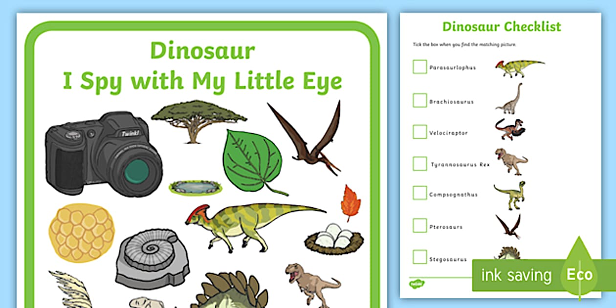 Dinosaur Themed I Spy With My Little Eye Activity - australia