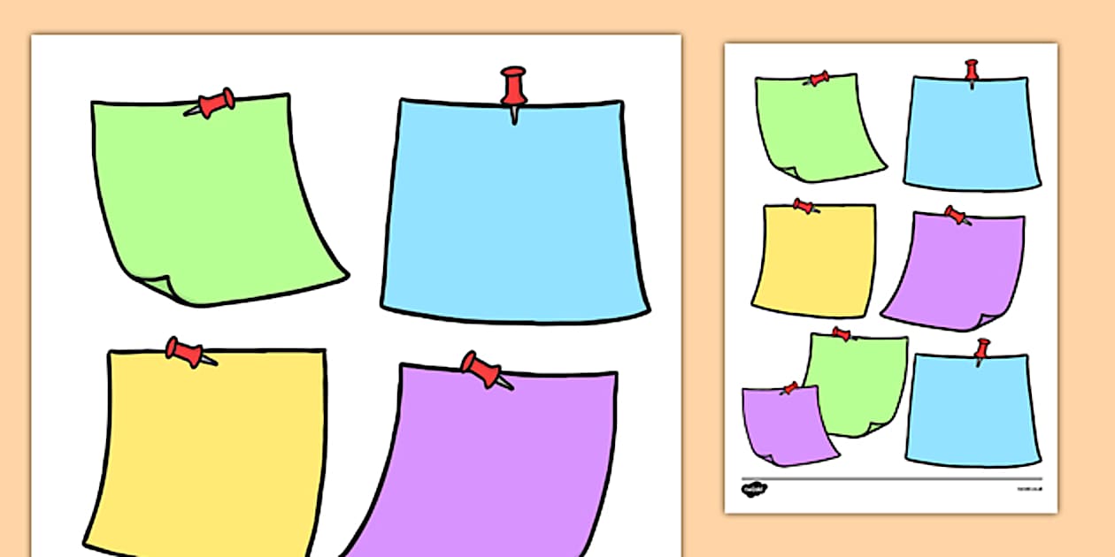 Editable Sticky Note Templates | Fun and Colourful | Twinkl