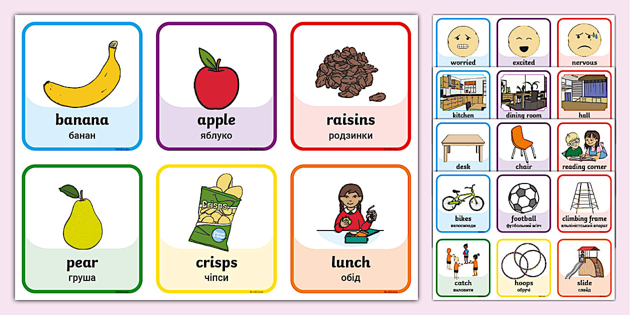 Ukrainian Choice Cards and Board Options Pack - Inclusion