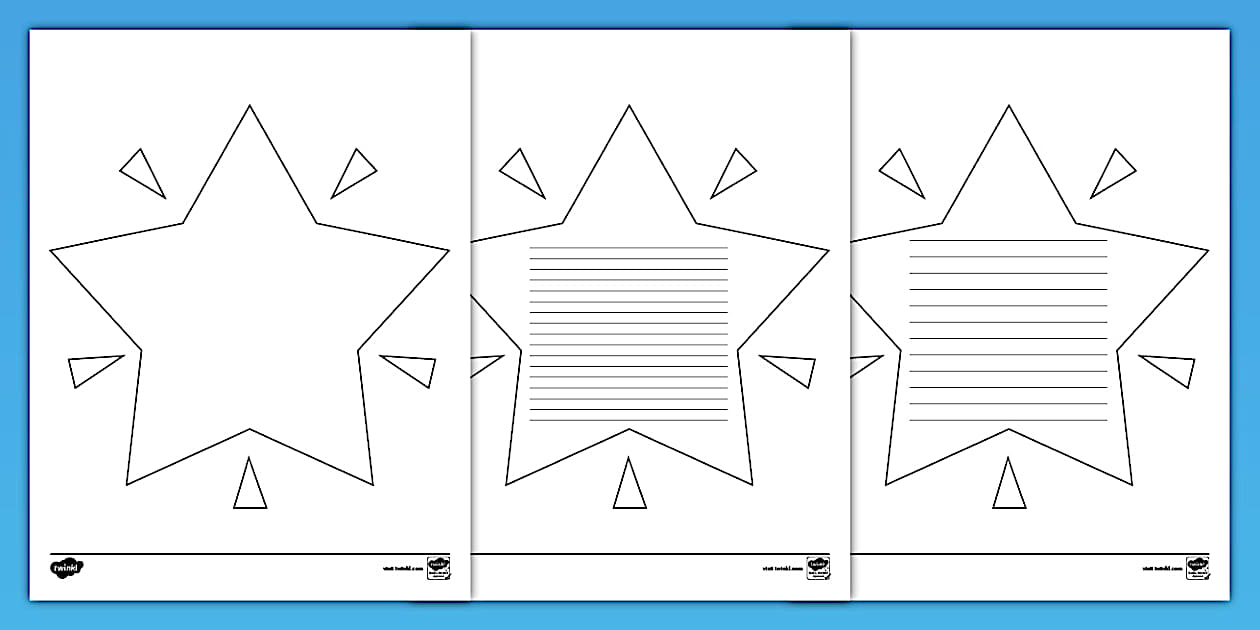 Star Writing Frame for K-2nd Grade (teacher made) - Twinkl
