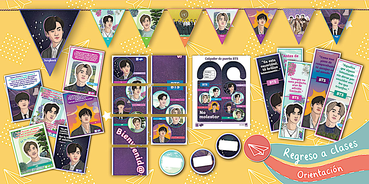Pack de recursos: decoración de regreso al colegio BTS