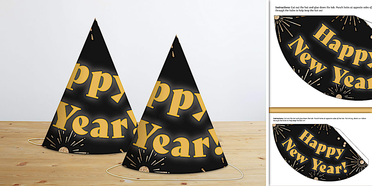 Happy New Year Hat | Twinkl Party (teacher made) - Twinkl